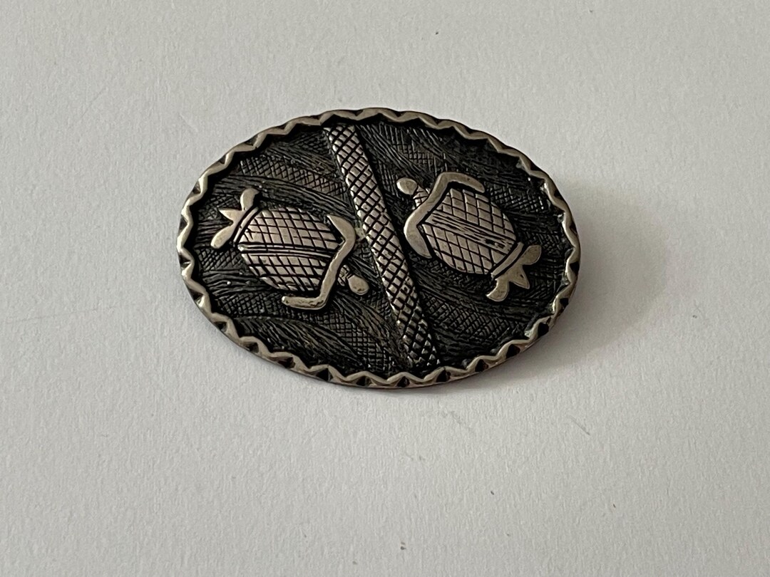 Vintage 1950s Australian Brooch With Aboriginal Sea Turtle Design ...