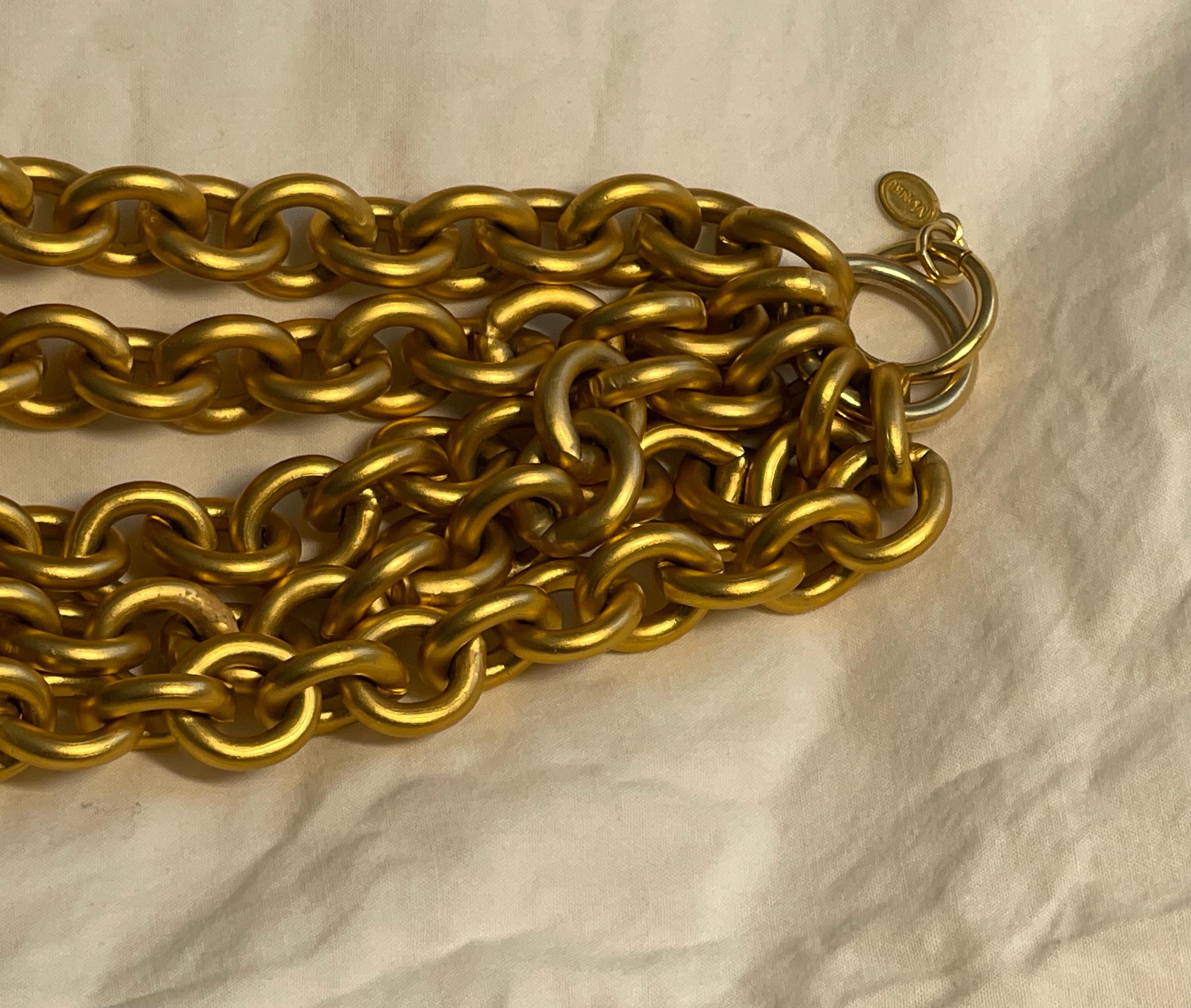 Vintage Monet 5 Strand Gold Tone Necklace 1956 -1970 Era - Etsy