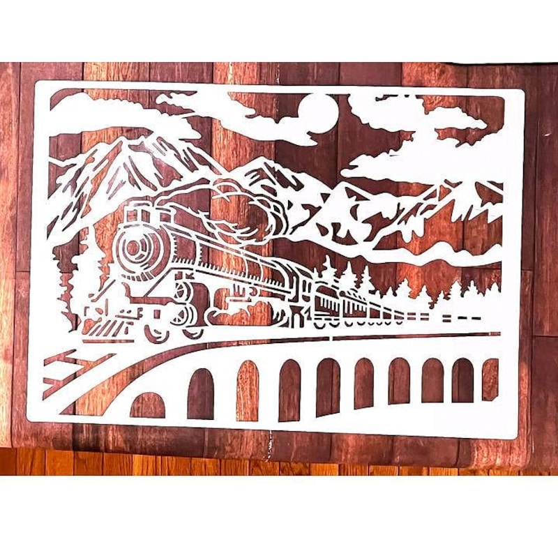 Train Stencil - Etsy