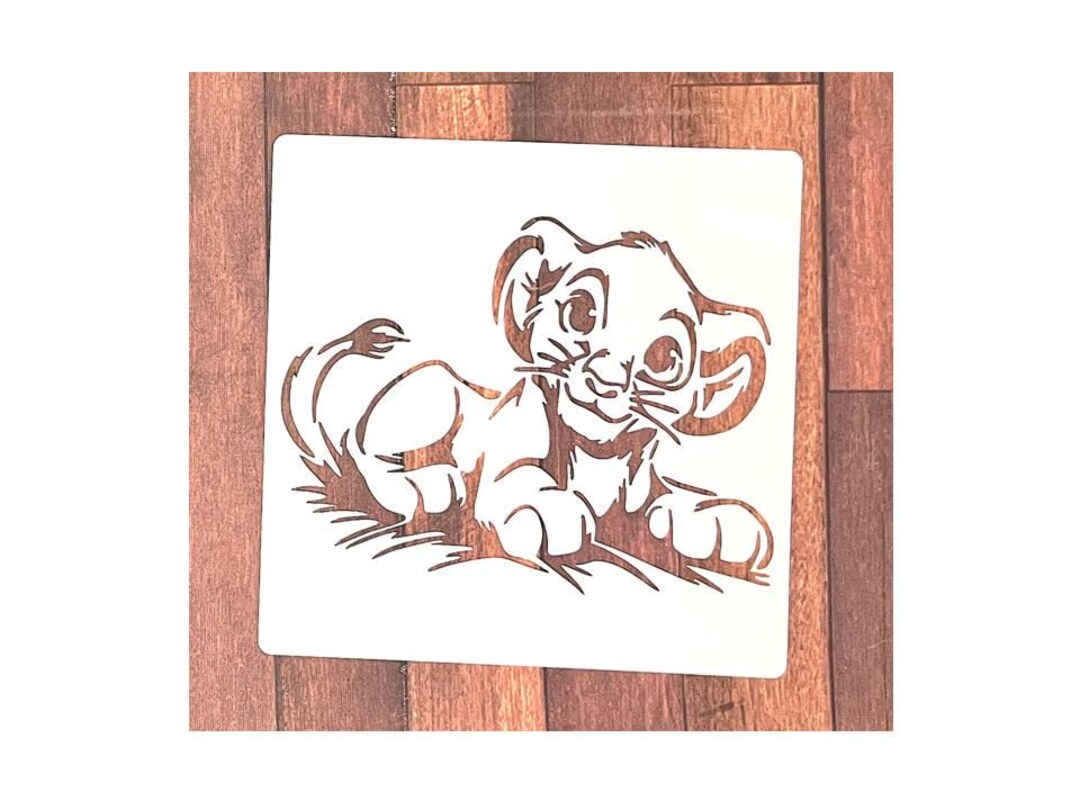 Lion King Simba Characters Cartoon Fairytale Stencil Layering Paint ...