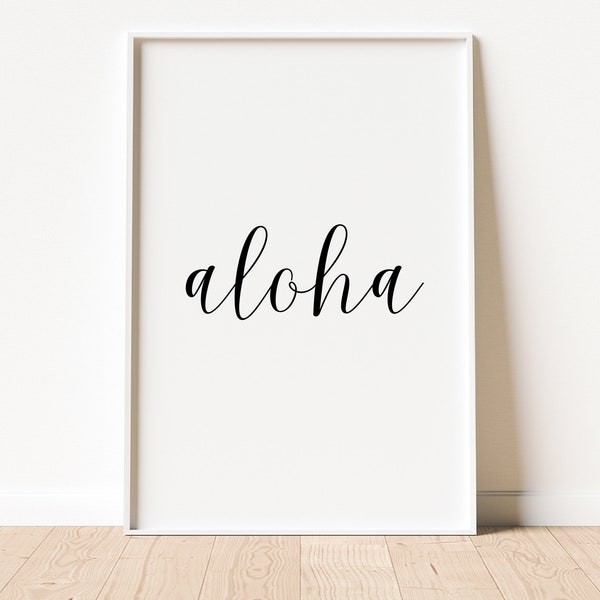 Aloha Printable Art - Etsy
