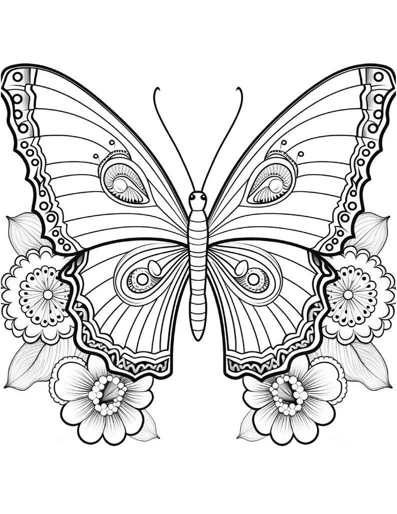 Printable Magic Butterfly Coloring Pages for Children and Adults ...