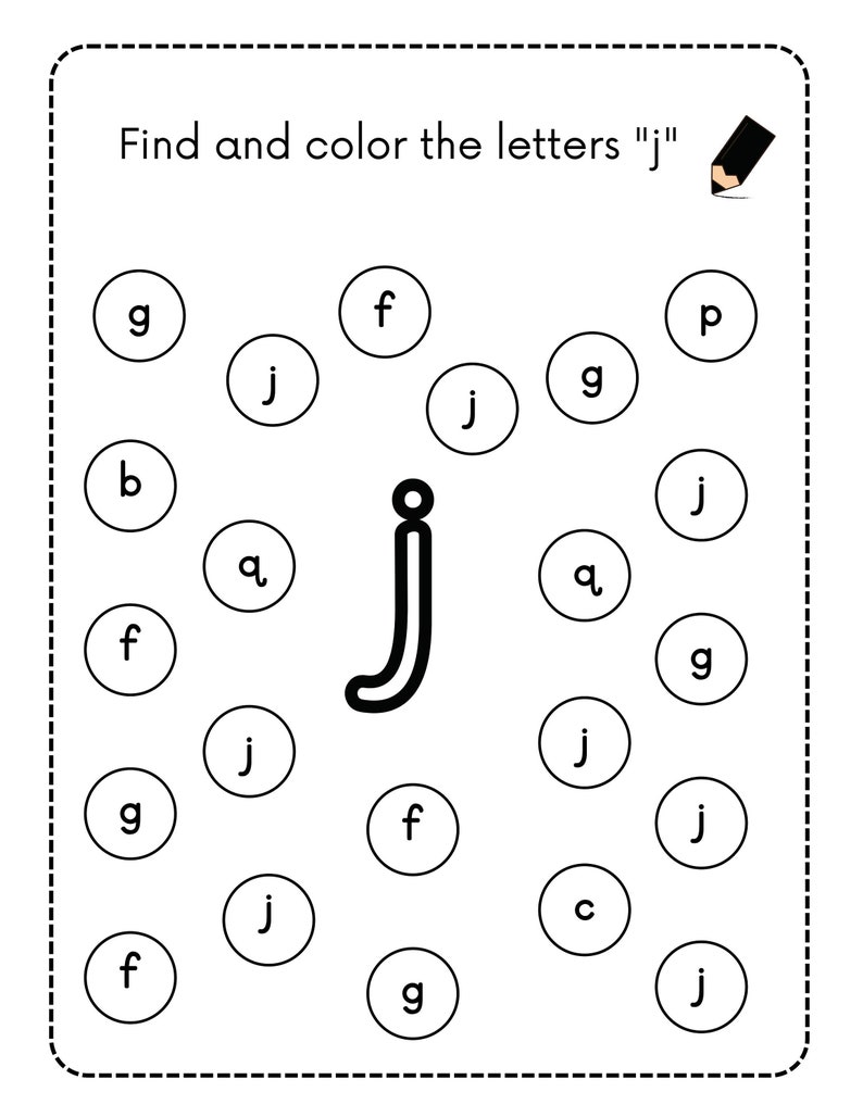 Alphabet Coloring Recognizing Letters Preschool Kindergarten Learning ...