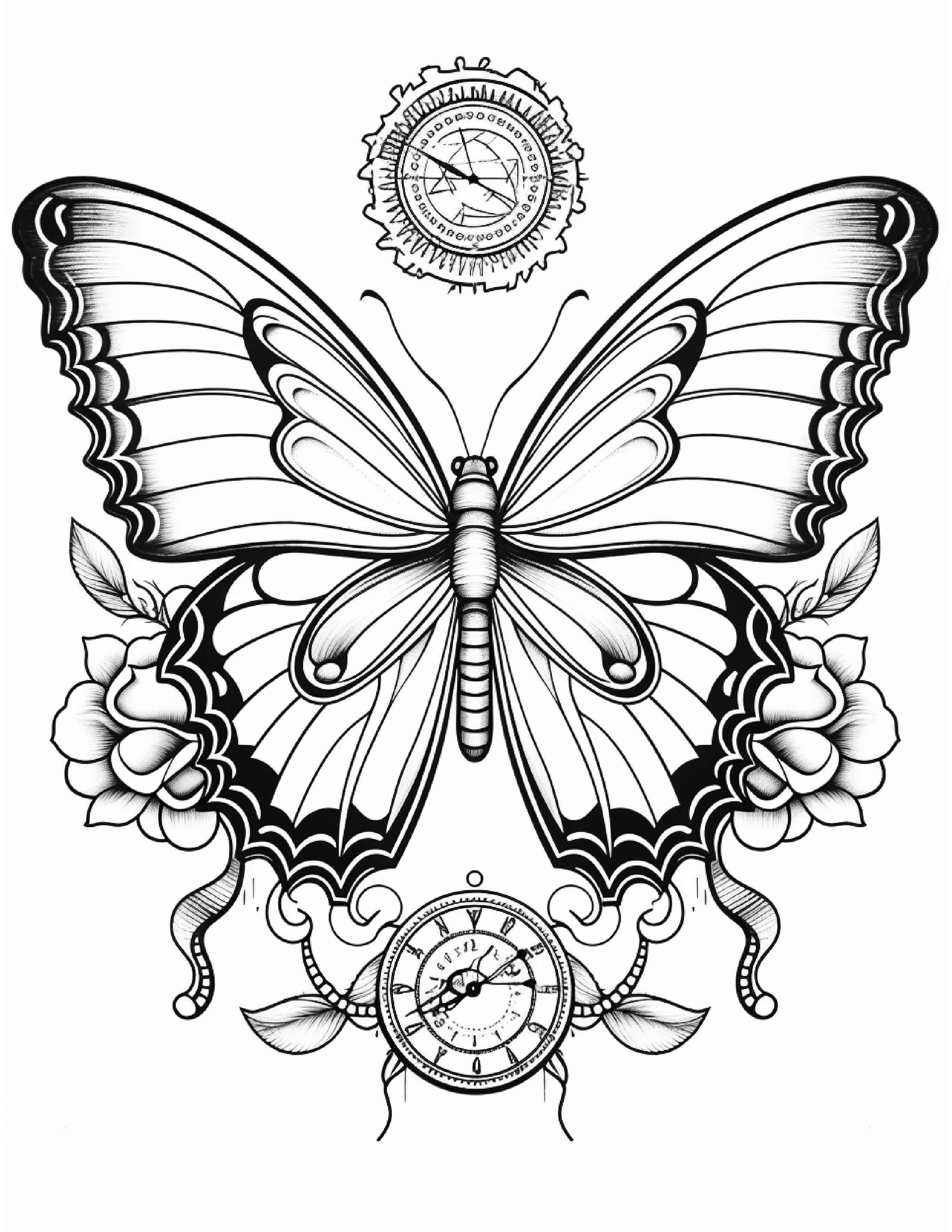 Printable Magic Butterfly Coloring Pages for Children and Adults ...