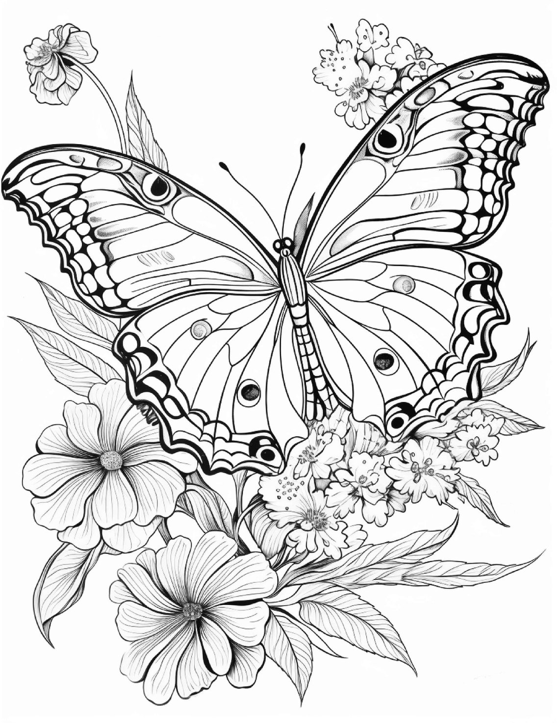 Printable Magic Butterfly Coloring Pages for Children and Adults ...