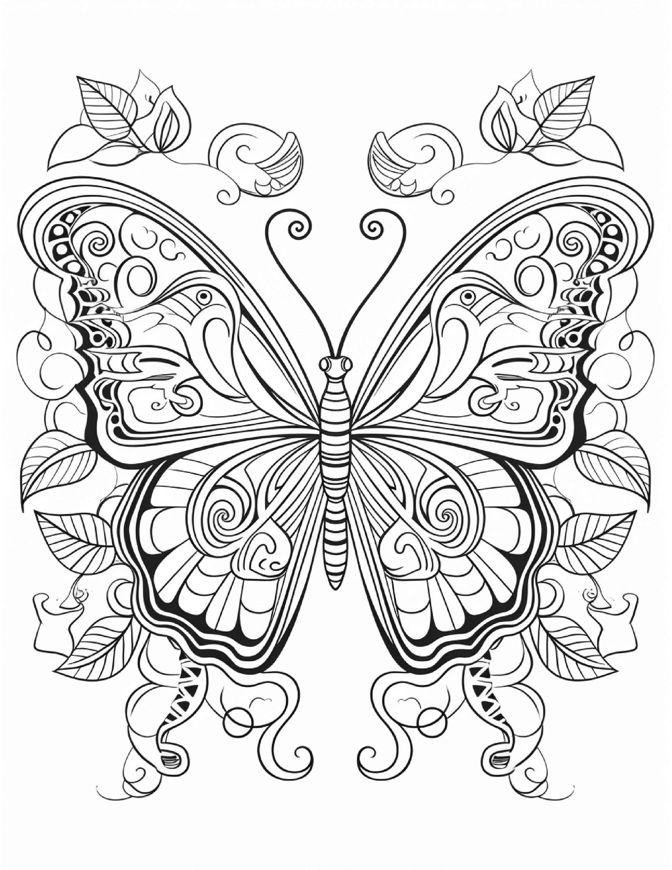 Printable Magic Butterfly Coloring Pages for Children and Adults ...