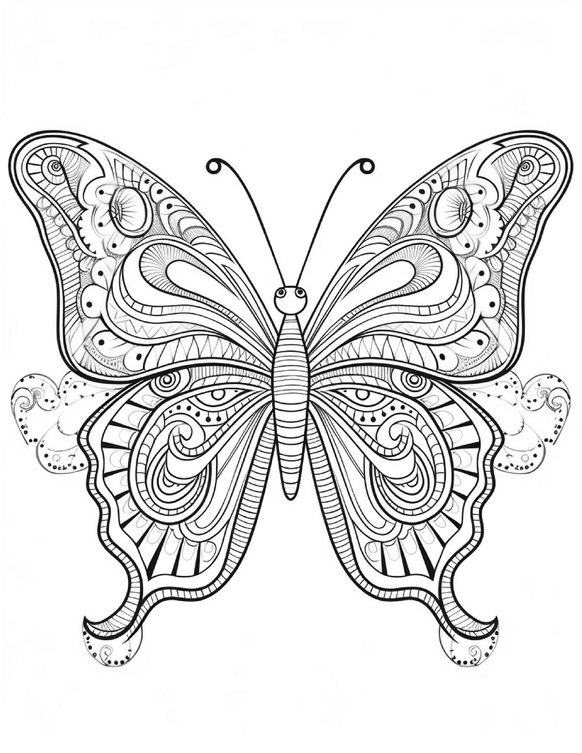 Printable Magic Butterfly Coloring Pages for Children and Adults ...