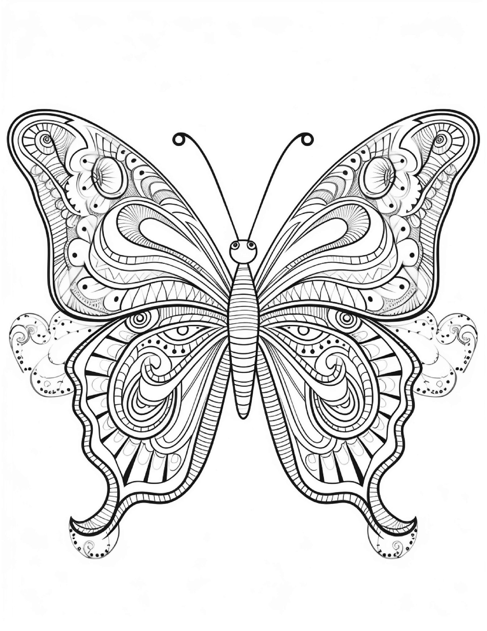 Printable Magic Butterfly Coloring Pages for Children and Adults ...