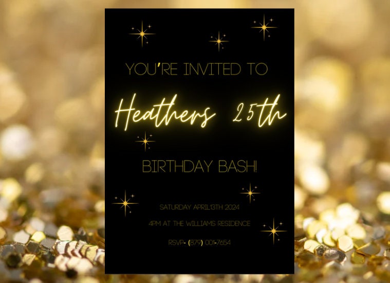 Customizable Birthday Invitation - Etsy