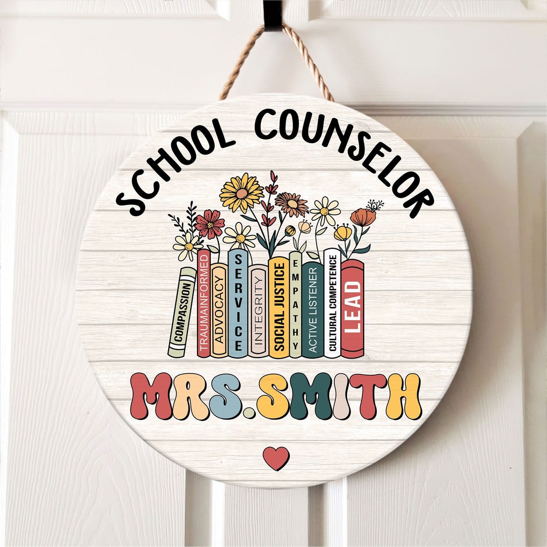 School Counselor Door Sign, Teacher Appreciation Gifts, School ...
