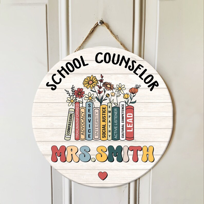 School Counselor Door Sign, Teacher Appreciation Gifts, School ...