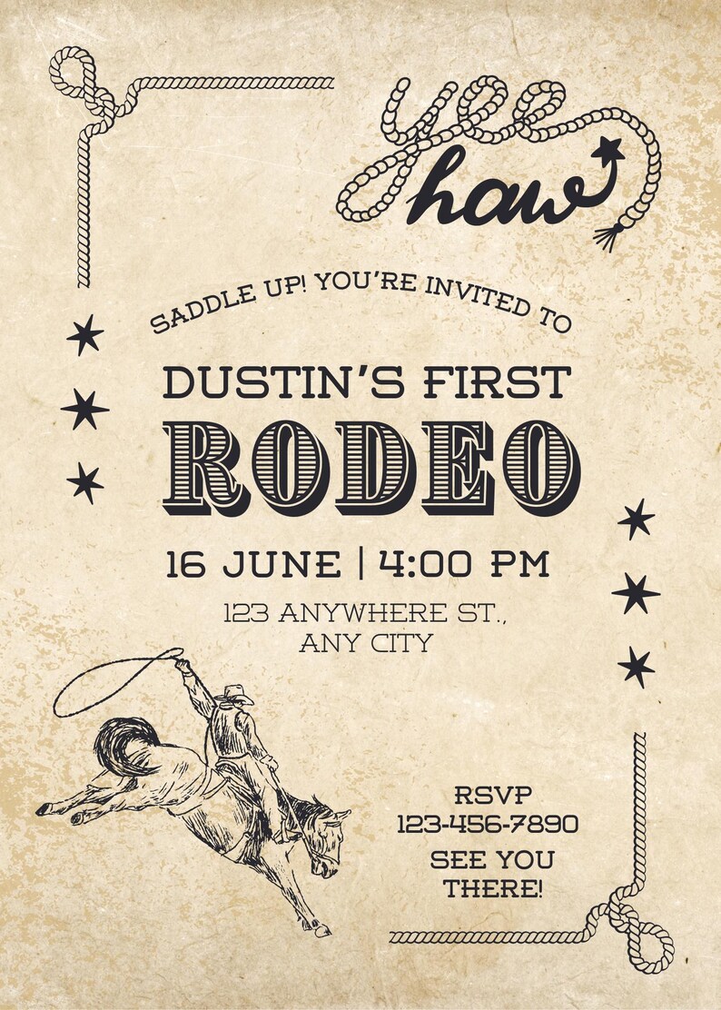 Rodeo Birthday Invitation - Etsy
