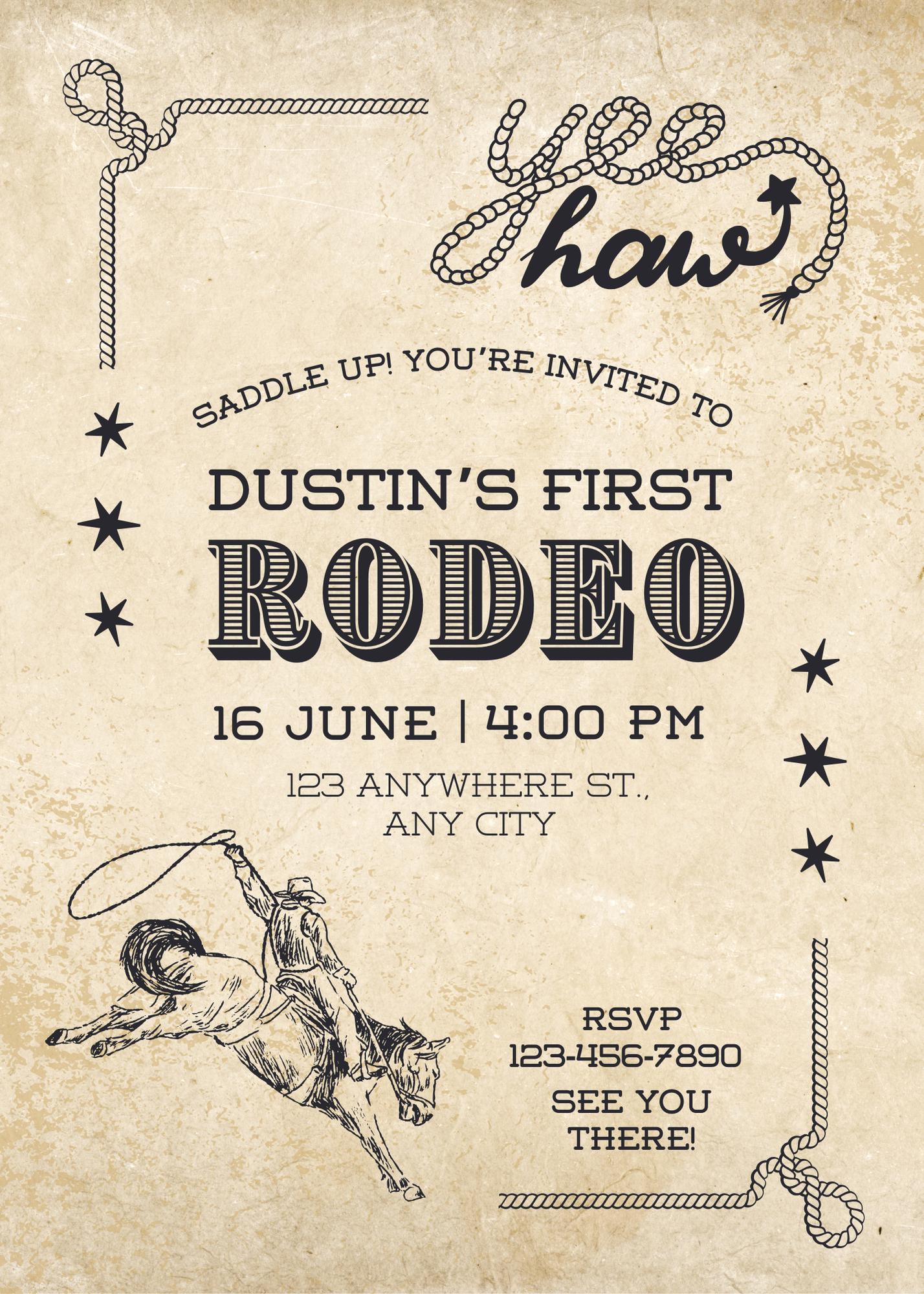 Rodeo Birthday Invitation - Etsy