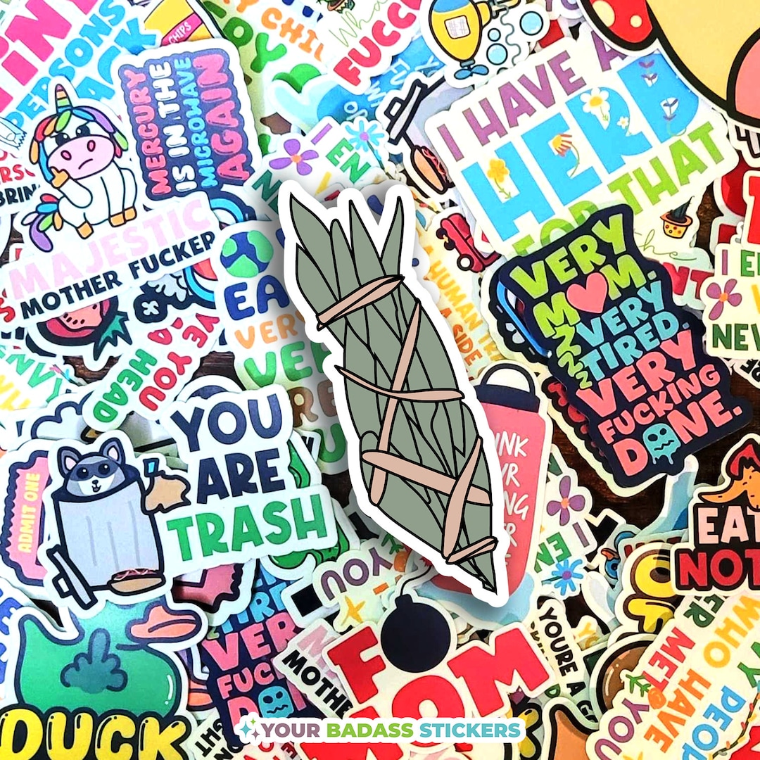 Sage Sticker Gift Holistic Medicine Burn Sage Cleanse Your Home Witchy ...