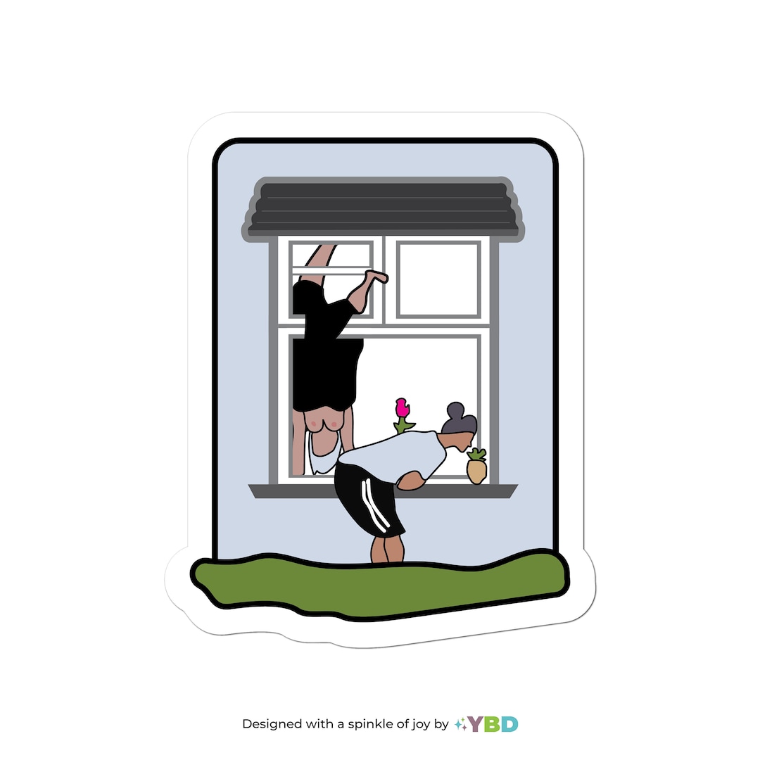 Viral Video Sticker, Falling Through Window, Boobs, Flashing, on the ...