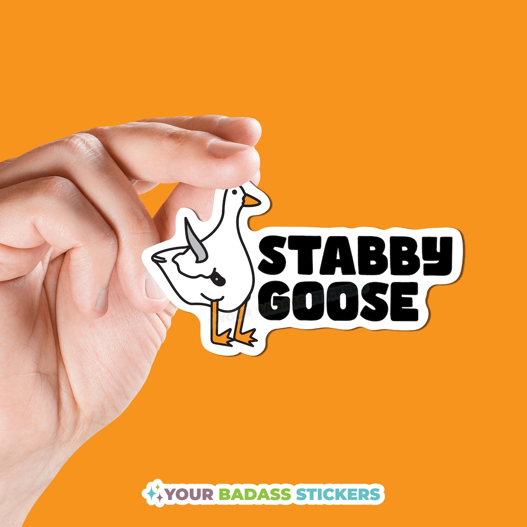 Stabby Goose Sticker Silly Goose Sticker Halloween Goose Spooky Ghost ...