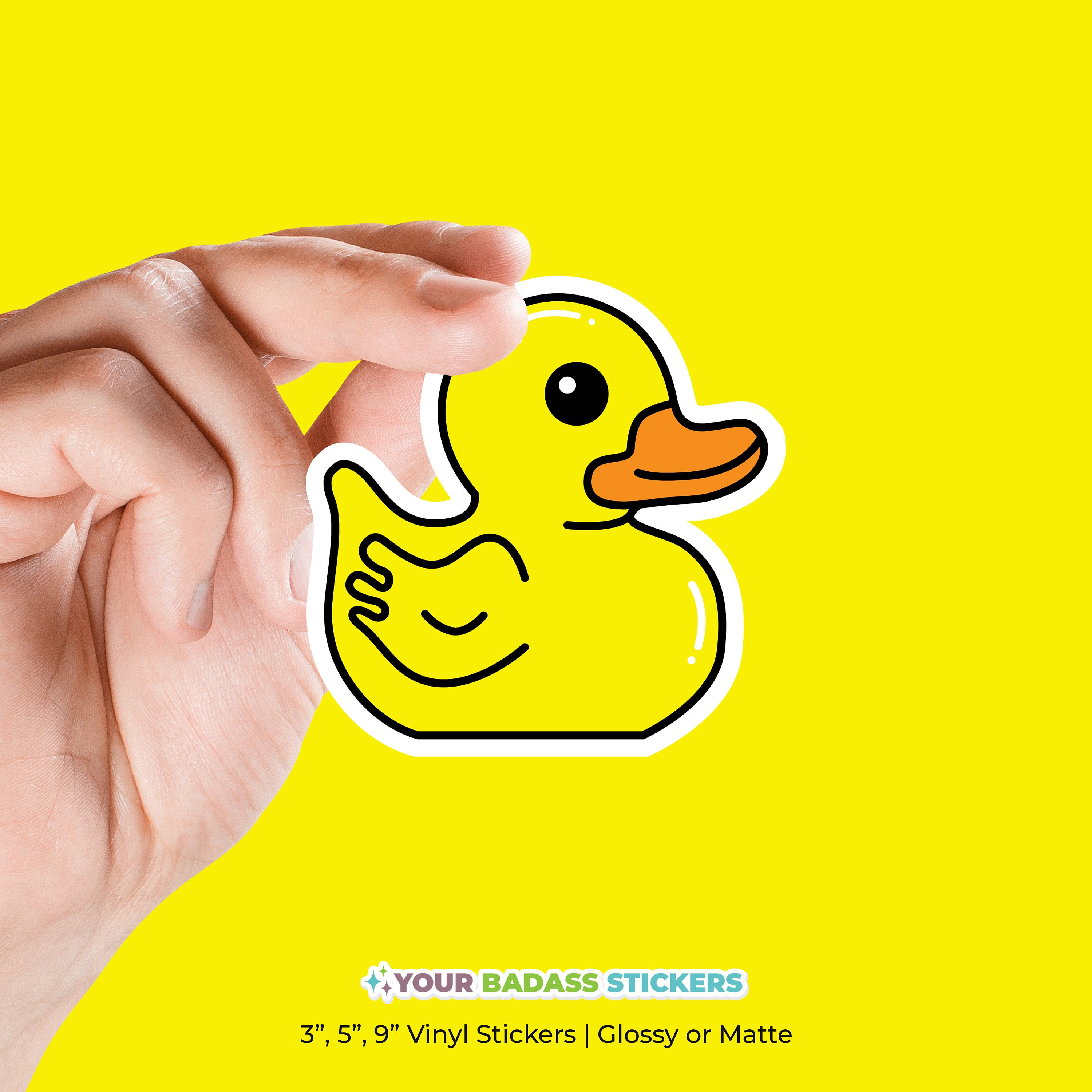 Rubber Duck Sticker 6 Pack, Duck Sticker, Ducks, Duckies, Gift Yellow ...