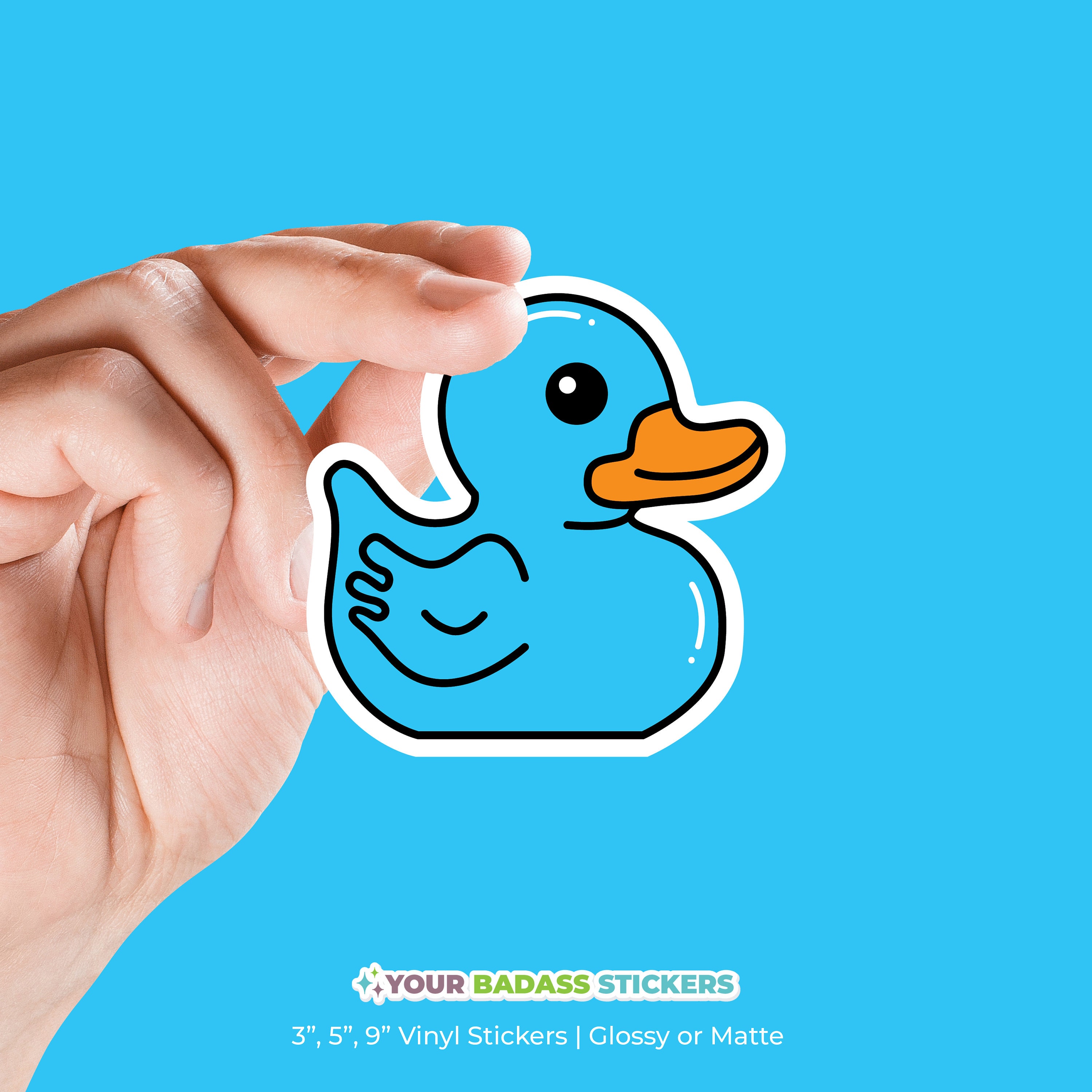 Rubber Duck Sticker 6 Pack, Duck Sticker, Ducks, Duckies, Gift Yellow ...