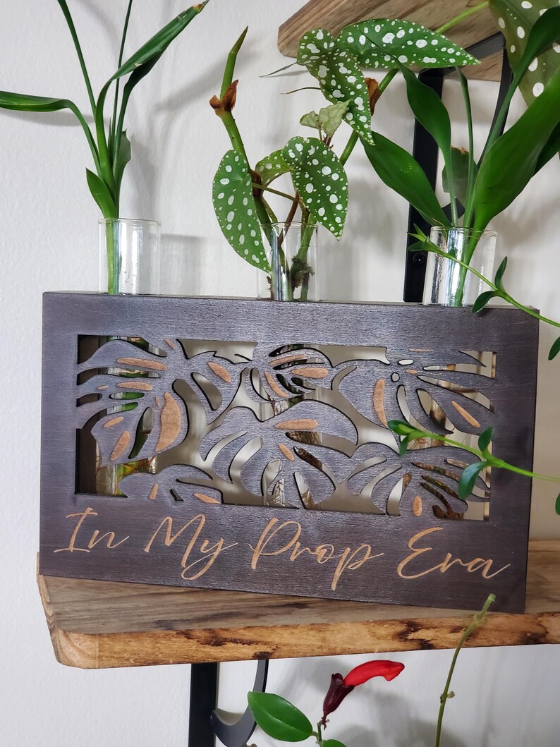 Plant Propagation Station | Monstera Design Plant Prop Holder | Custom ...