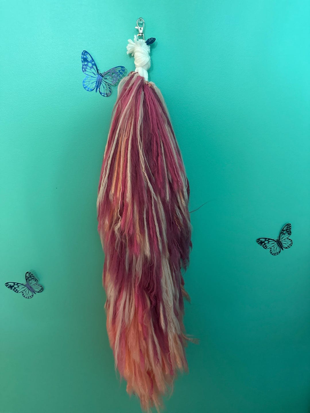 Fire Fox Yarn Tail, 2 Foot Therian Tail, Great for Cosplay and ...