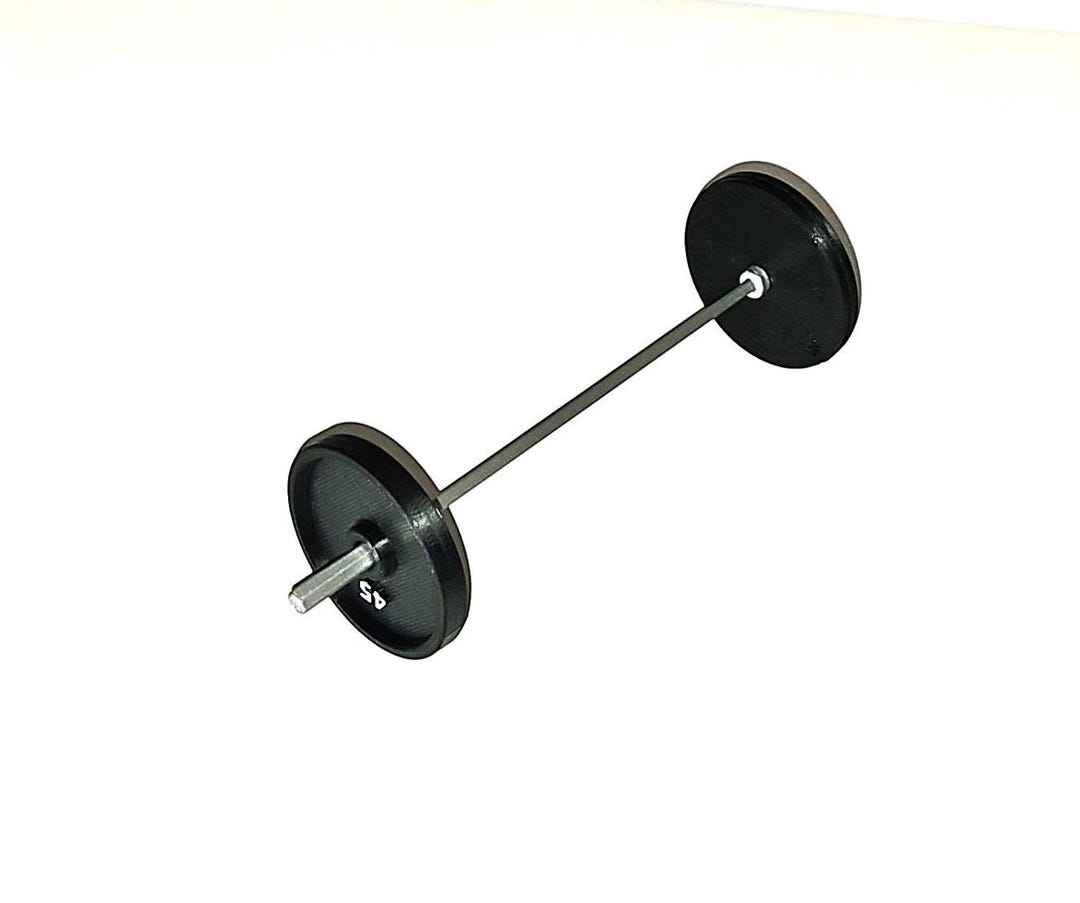 Miniature Barbell With 45lb Plates: Adjustable Dumbbell Desk Decor - Etsy
