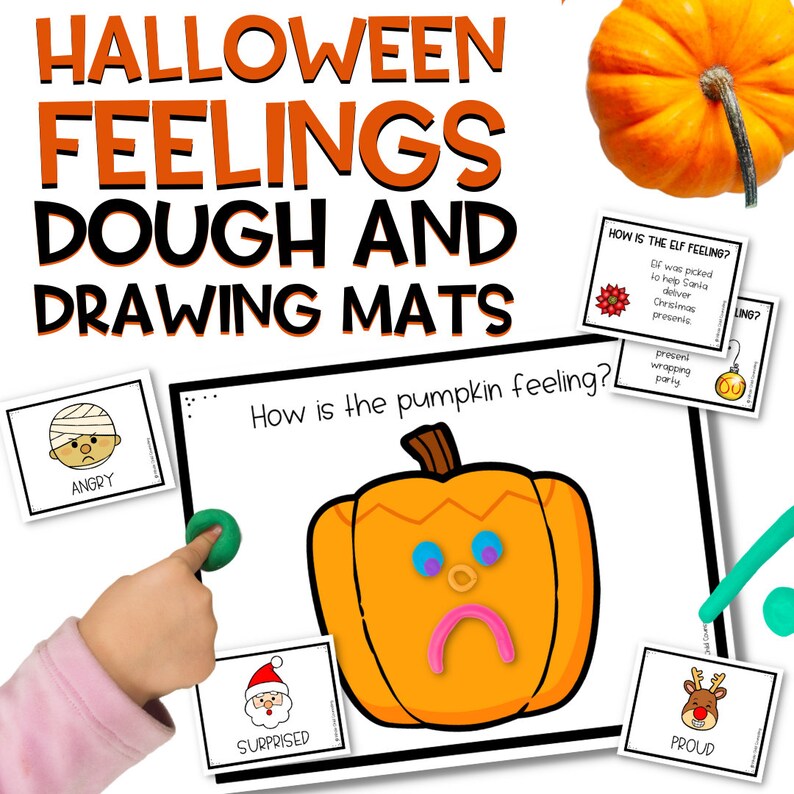 Feelings Play-dough & Drawing Mats for Social Emotional Learning ...