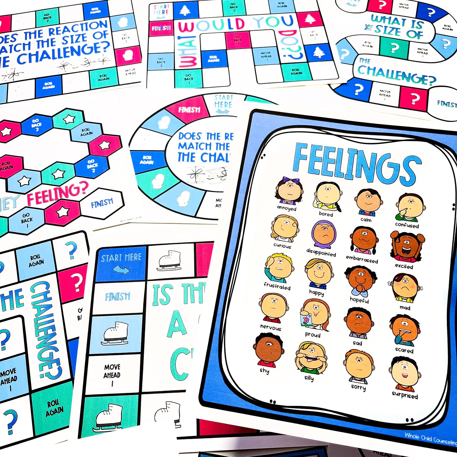 Winter SEL Therapy Board Games, Winter Social Emotional Learning Game ...