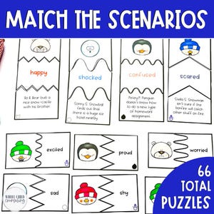 Winter Puzzles for Kids, Printable Feelings Puzzle, Social Emotional ...