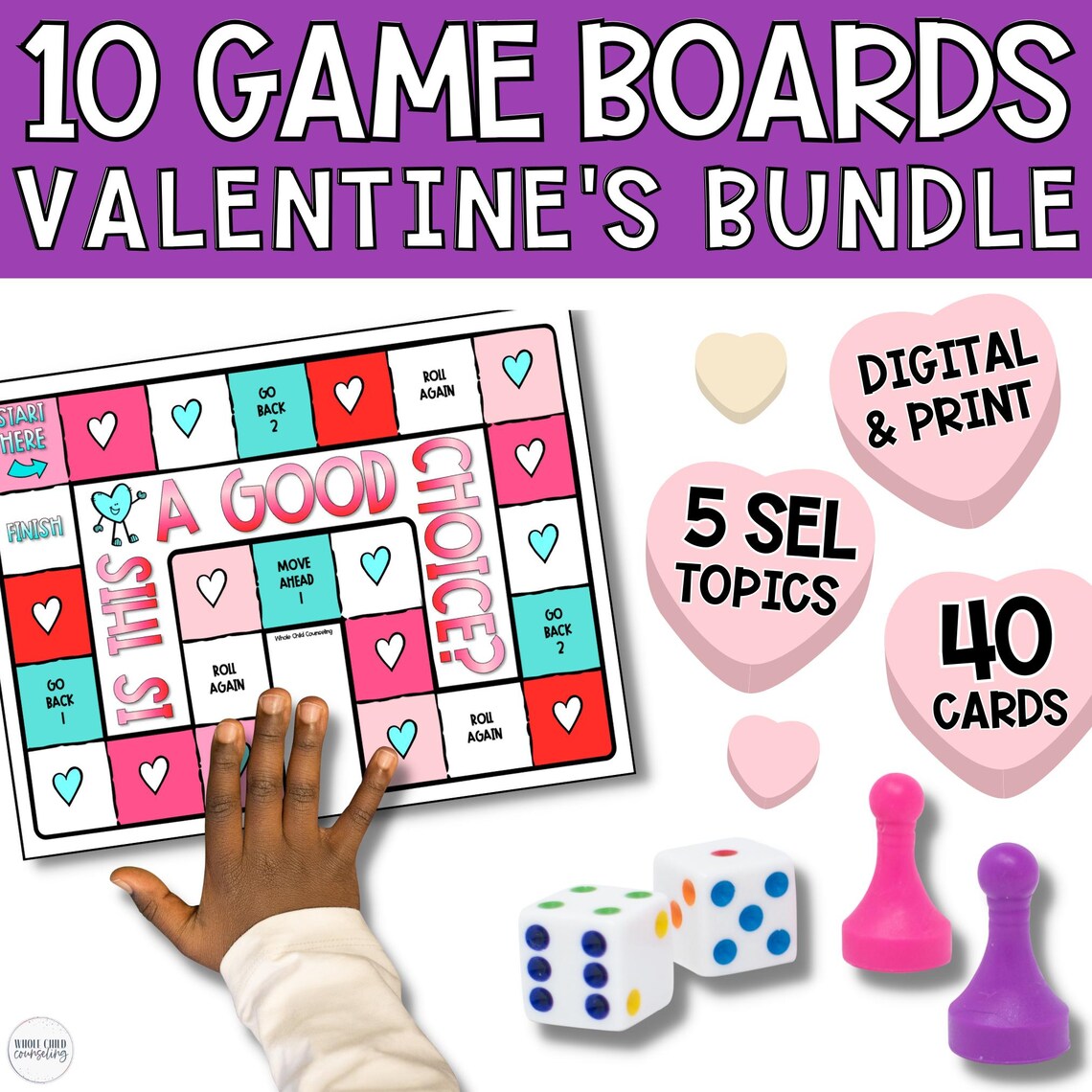 Valentine's Day Games, Social Emotional Learning Games, Print and ...