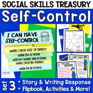 How to Show Self Control SEL Activity & Game Bundle, Social Skills Kid ...