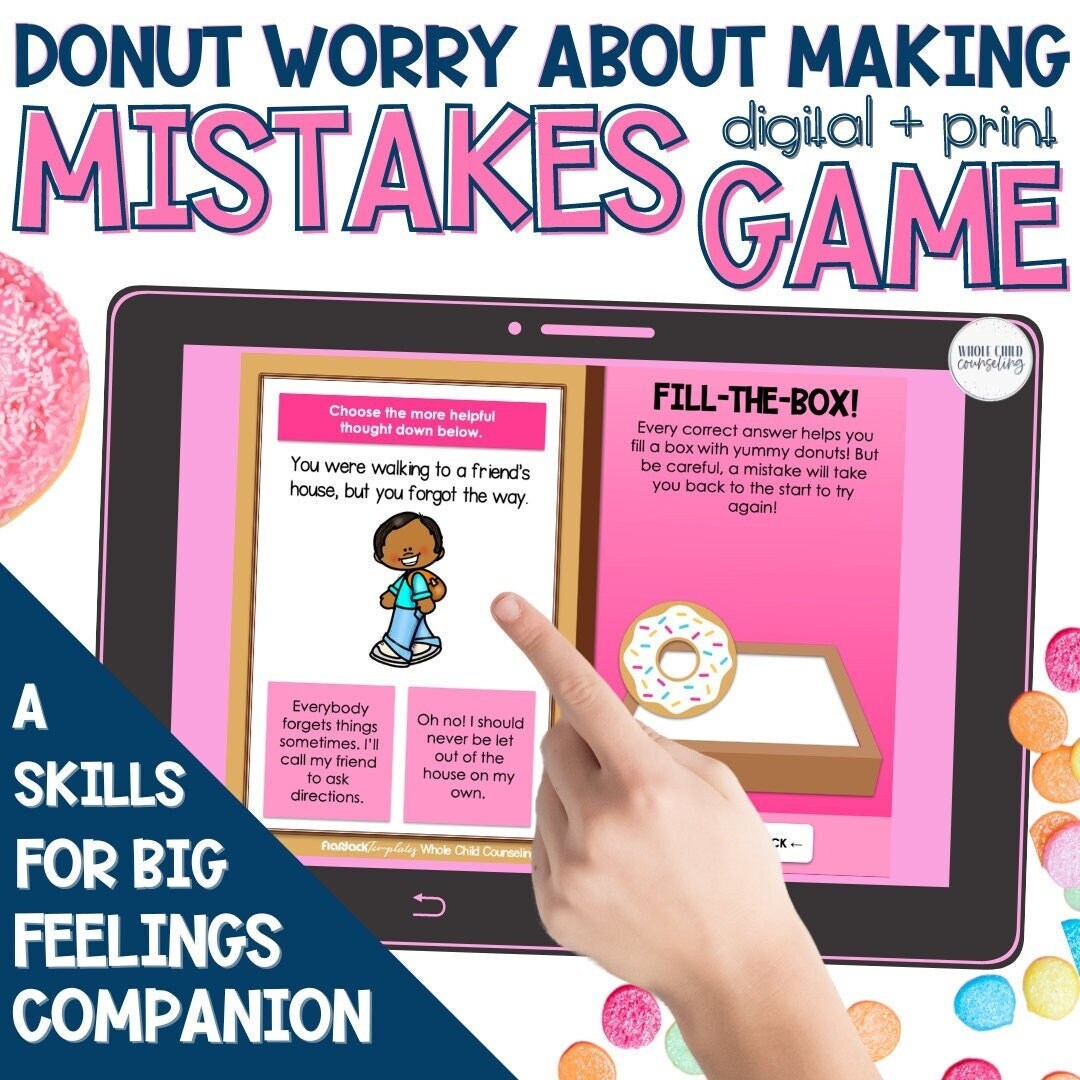 Making Mistakes Flexible Thinking CBT Game & Activity Set, CBT ...