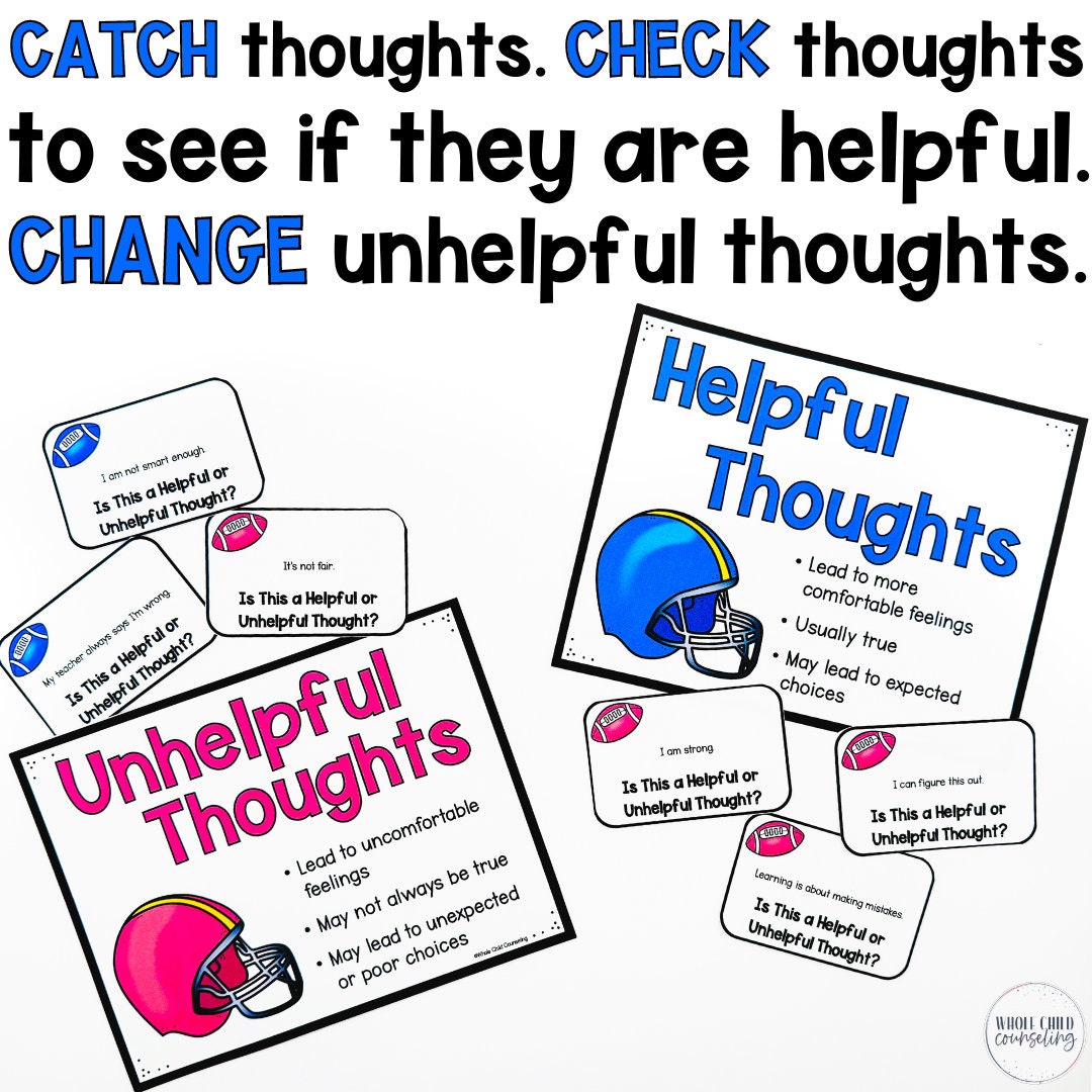 CBT Football Digital & Printable Board Game, Kids Therapy Tools for ...