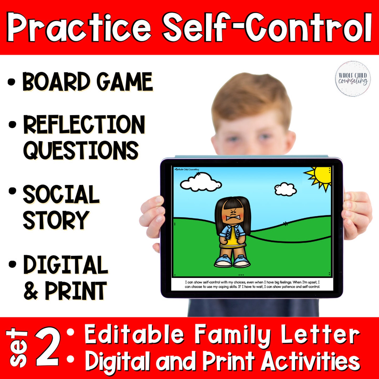 Self Control Social Story and Game Set 2, Social Skills Impulsivity ...