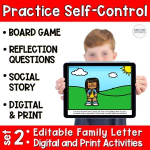 Self Control Social Story and Game Set 2, Social Skills Impulsivity ...