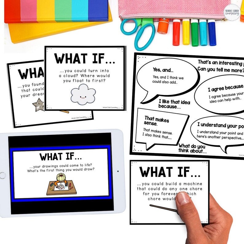 Teach Flexible Thinking, Creative Thinking Activity, What If Prompts ...