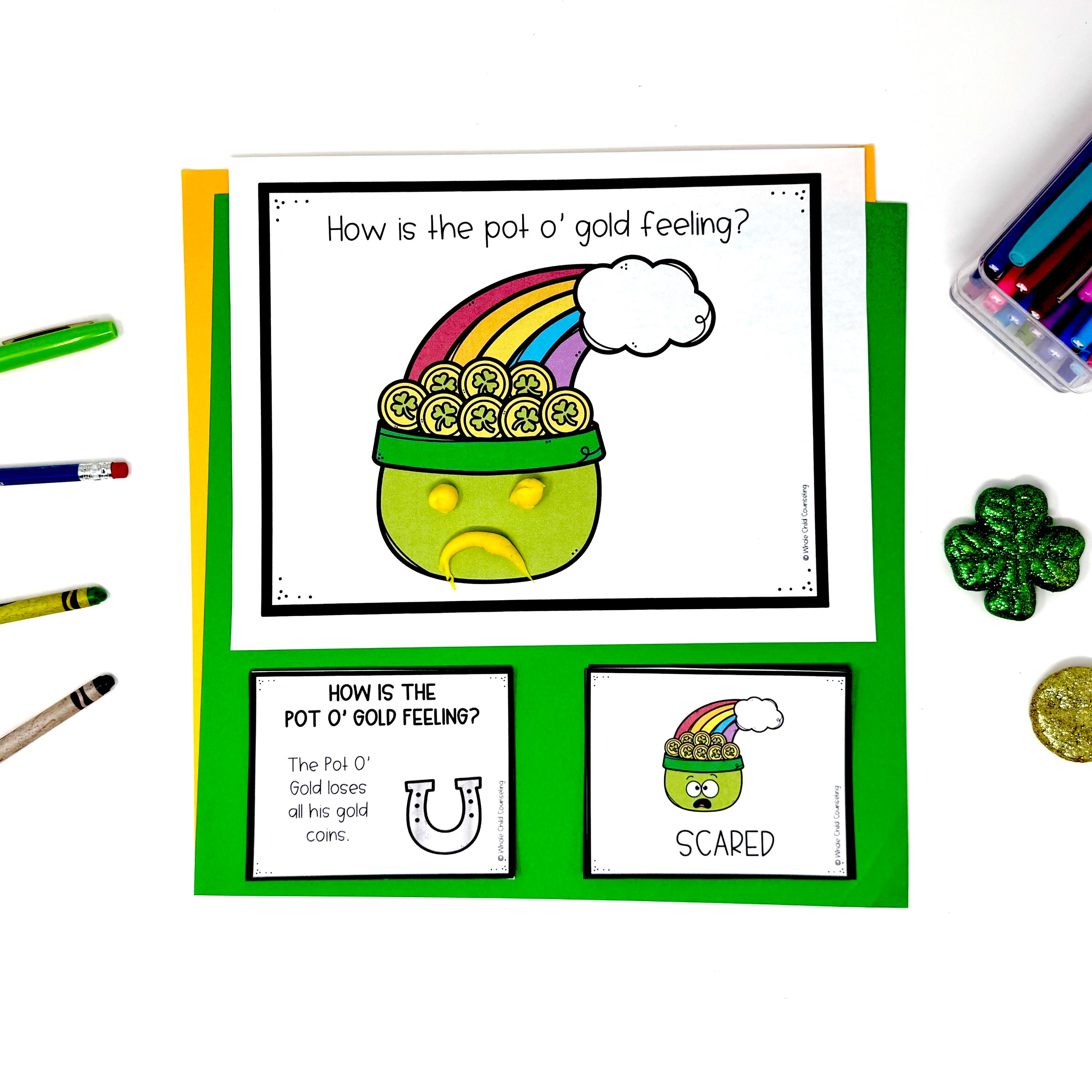 St. Patrick's Day Play Doh Emotions and Drawing Mats, Emotions ...