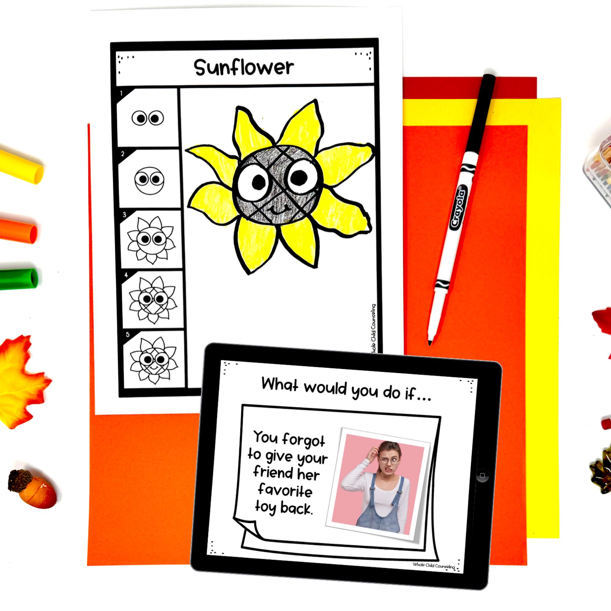 Fall Directed Drawing Activity, Social Emotional Learning SEL Game ...
