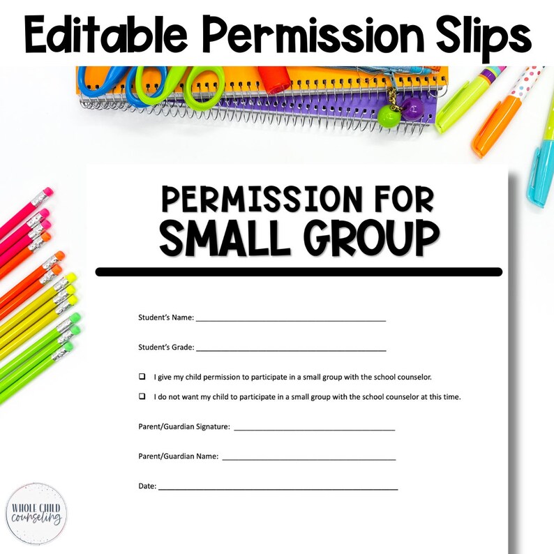 School Counselor Editable Letters Handouts & Forms for Parent ...