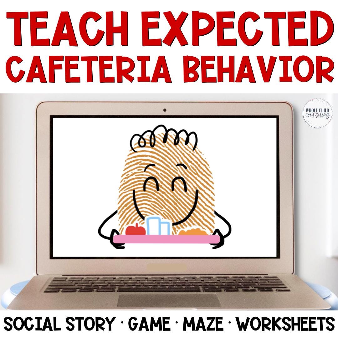 Teach Cafeteria Behavior Social Story, Teach Lunch Behavior Skills ...