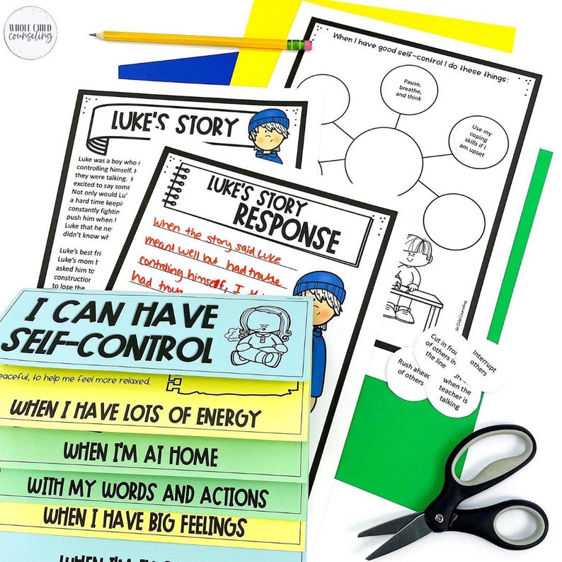 Self-control Activity, Social Emotional Learning, Social Emotional ...