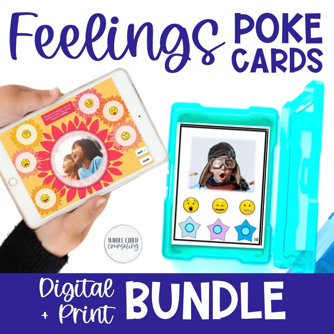 Naming Feelings Game Bundle, Print and Digital Social Emotional ...