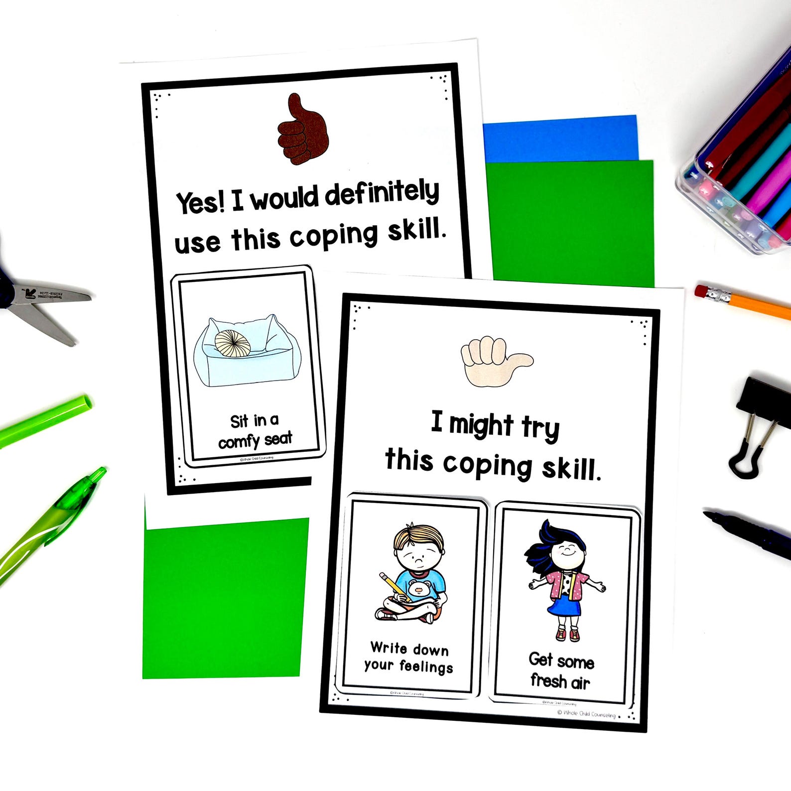Coping Skills Toolbox for Kids, Digital Calm Down Corner Printables ...