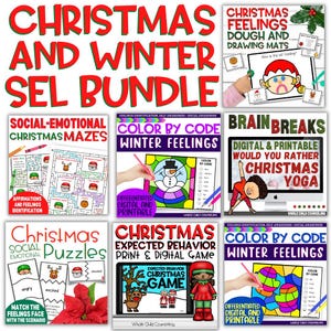 Christmas SEL Activity Bundle, Winter Social Emotional Learning, SEL ...