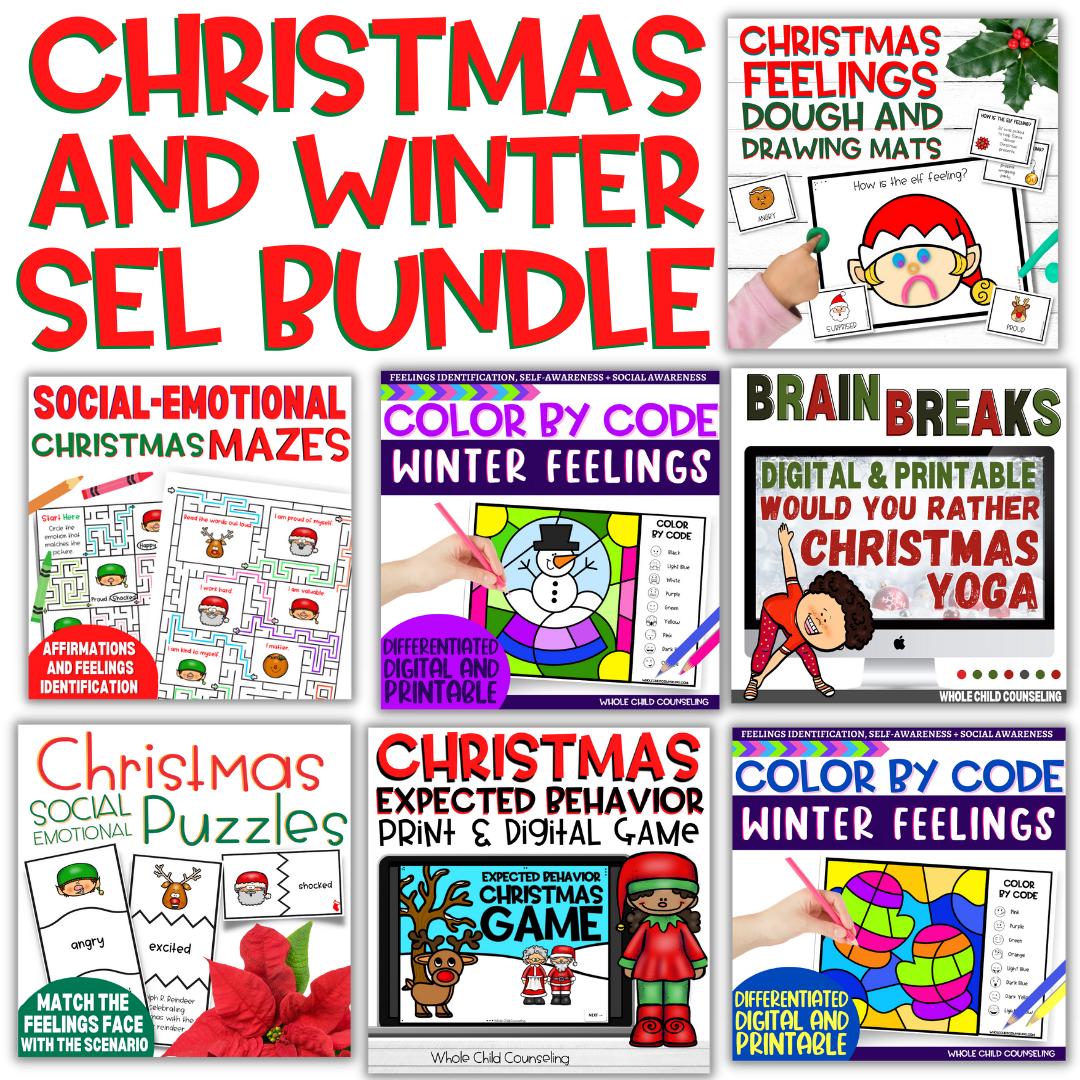 Christmas SEL Activity Bundle, Winter Social Emotional Learning, SEL ...