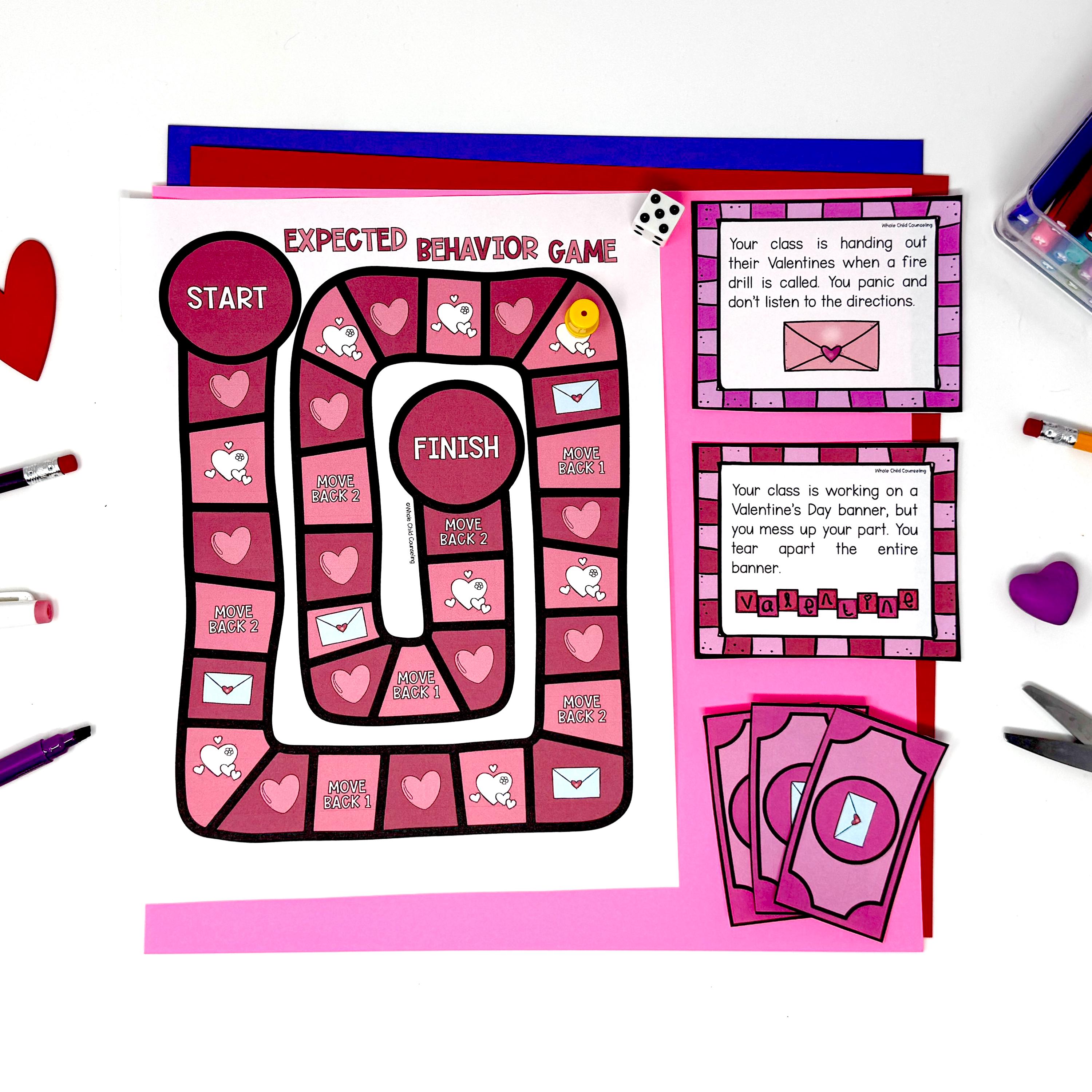 Valentine's Day Counseling Game, Expected Vs Unexpected Behavior Game ...