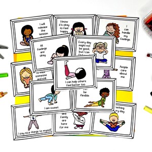 Positive Affirmation Yoga Pose Cards, Grief Box, Comfort Kit, Grief ...