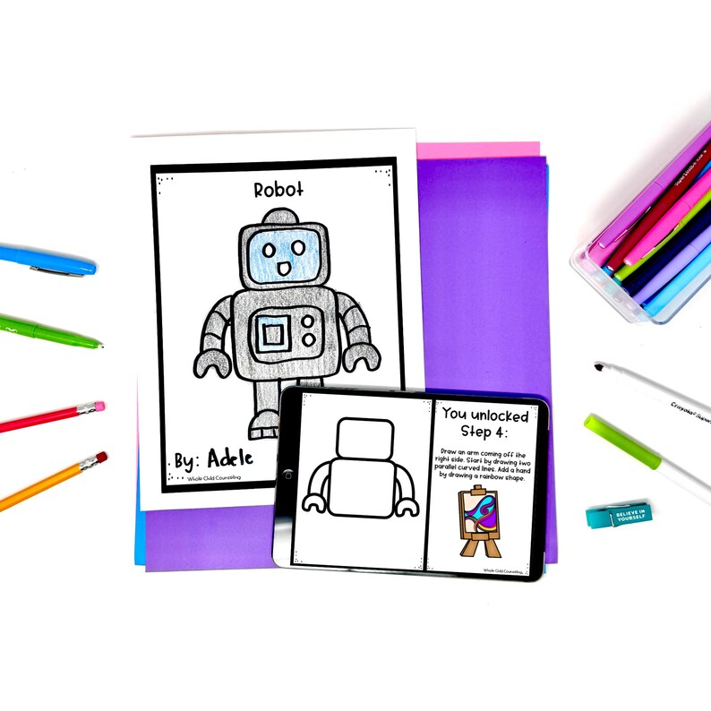 CBT Worksheets Guided & Directed Drawing Set 2, Cognitive Distortion ...