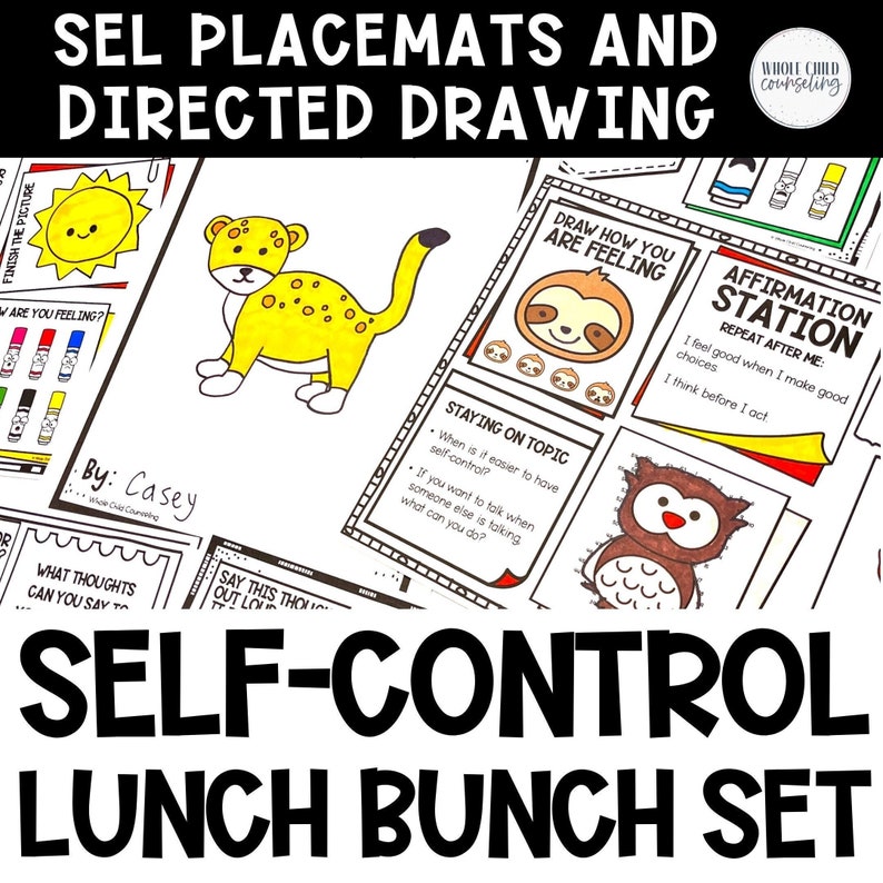 Self Control Homeschool Printable SEL Worksheets Digital Download ...