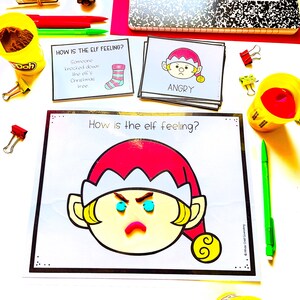 Christmas Feelings Dough and Drawing Emotions Mats for Social Emotional ...