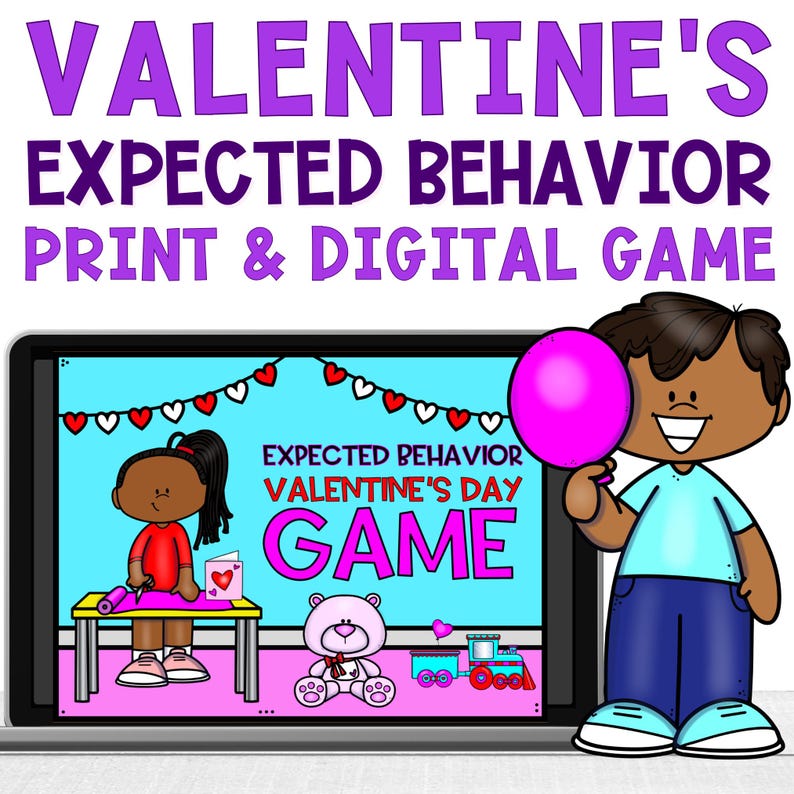Valentine's Day Counseling Game, Expected Vs Unexpected Behavior Game ...